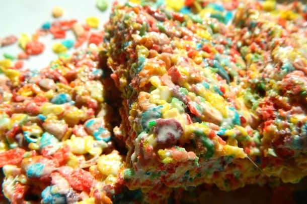 Fruity Pebbles Rice Crispy Treats Recipe - The Three Snackateers